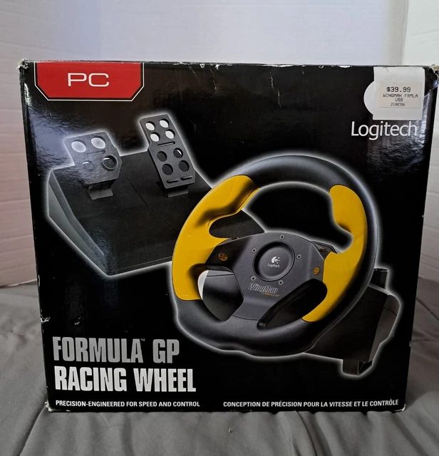 LOGITECH WINGMAN FORMULA GP Racing Wheel and Pedal ONLY $24.99 - PicClick
