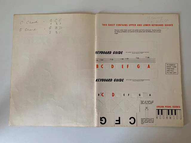 INTRODUCING THE POINTER System for the Organ 1960 Pre-Book 1 Chords ...