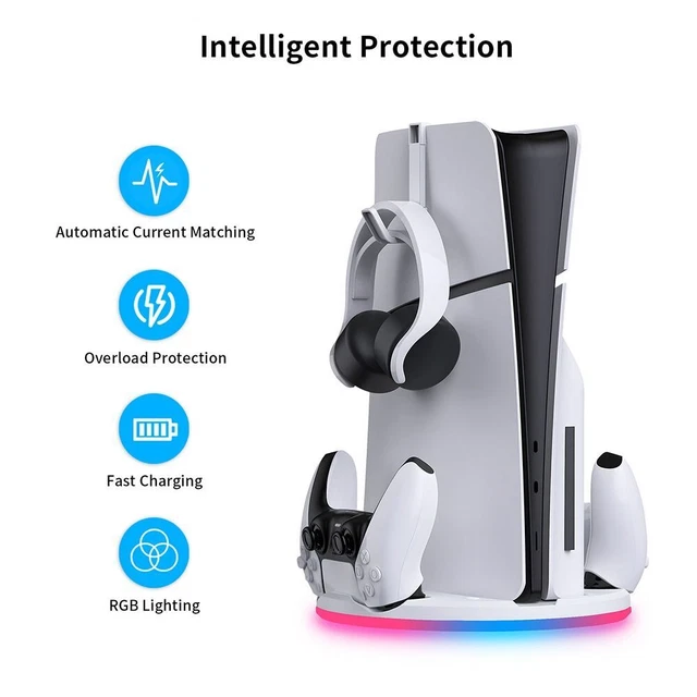 UNIVERSAL GAME CONSOLE Stand Gaming Charging Station for PS5 Slim EUR ...