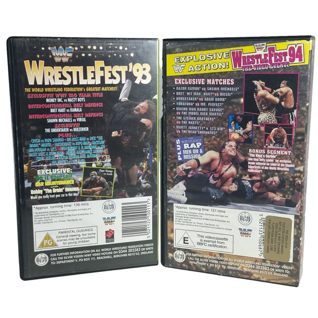 WWF WWE WRESTLEFEST 1993 & 1994 VHS Tapes £12.99 - PicClick UK