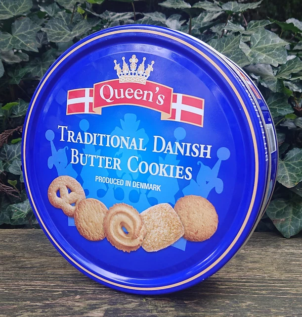 ANCIENNE BOÎTE RONDE En Fer Pour Les Biscuits Queen's Danish Butter ...
