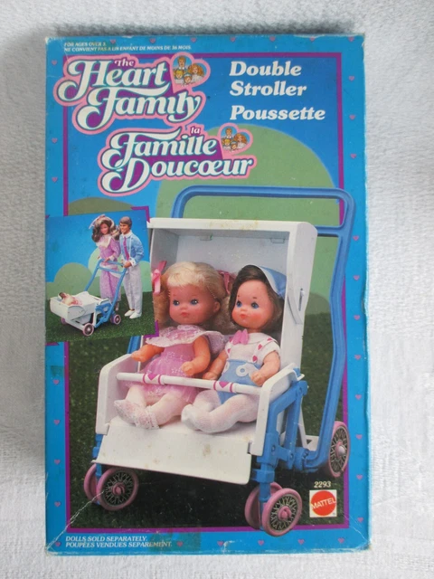 BOITE LA FAMILLE Doucoeur Poussette / The heart family Double stroller ...