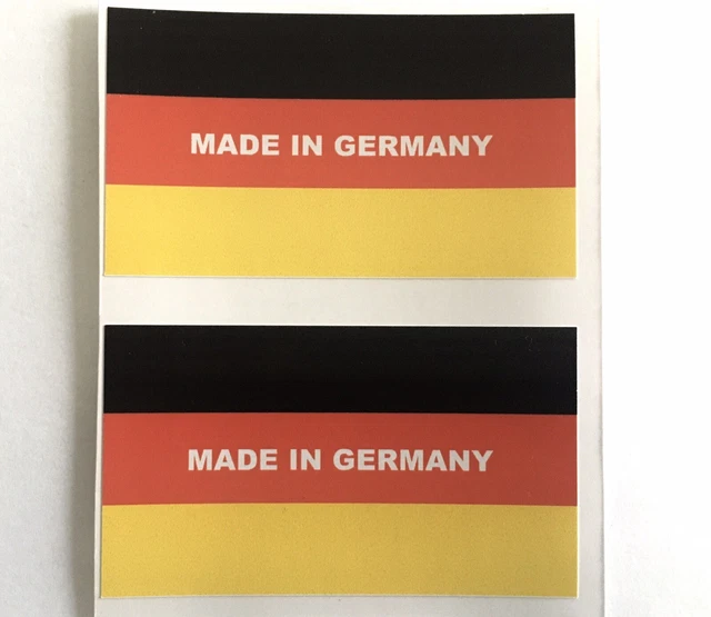 MADE IN GERMANY German Flag Stickers X2 Car Caravan Camper Business ...