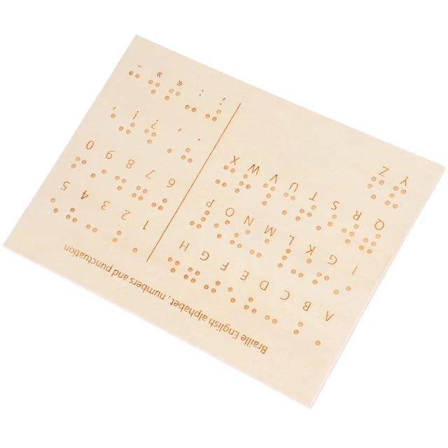 LEARN RAISED BRAILLE Alphabet Chart Educational Equipment Child £10.18 ...
