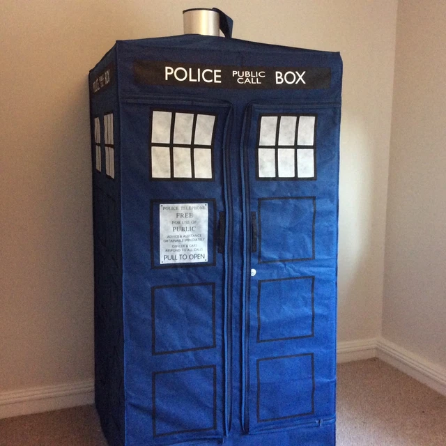 DR WHO TARDIS Fabric Wardrobe Zipper robe COLLECT ASAP - VGC - SPACE ...