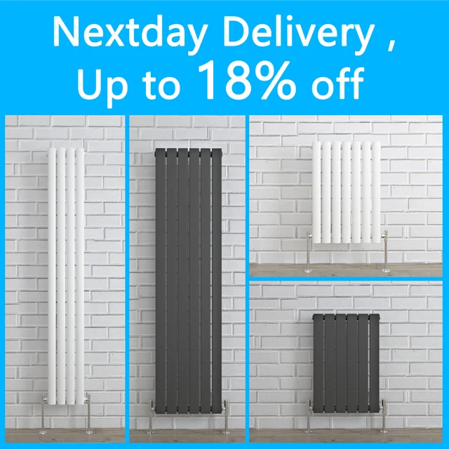 DESIGNER HORIZONTAL VERTICAL Radiator Flat Panel Oval Column Central ...