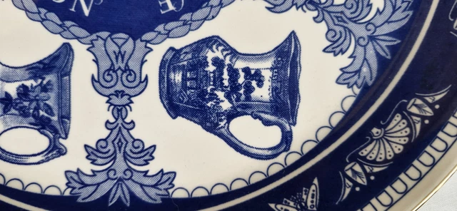 MASONS IRONSTONE DECORATIVE Jug Collection Plate Blue & White Vintage £ ...