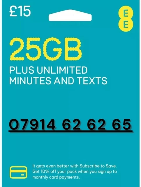 VIP NUMBER,SPECIAL NUMBER,EASY Number,UK EE Sim Card Pay as You Go ...