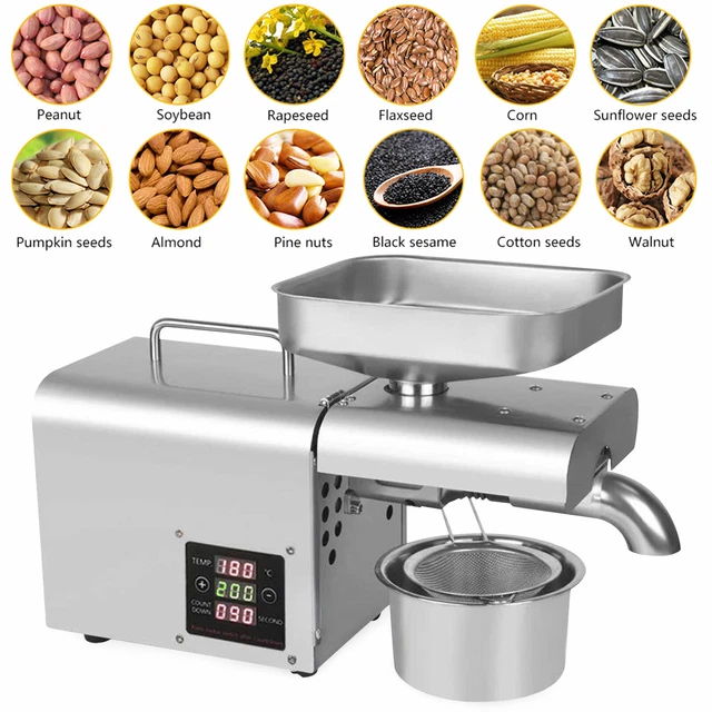 COMMERCIAL AUTOMATIC OIL Press Machine Oil Extractor Expeller Stainless ...