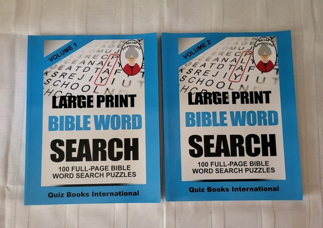 LARGE PRINT BIBLE Word Search Volume 1 Volume 2 Word Search Puzzles LARGE PRINT BIBLE Word Search Volume 1 Volume 2 Word Search Puzzles