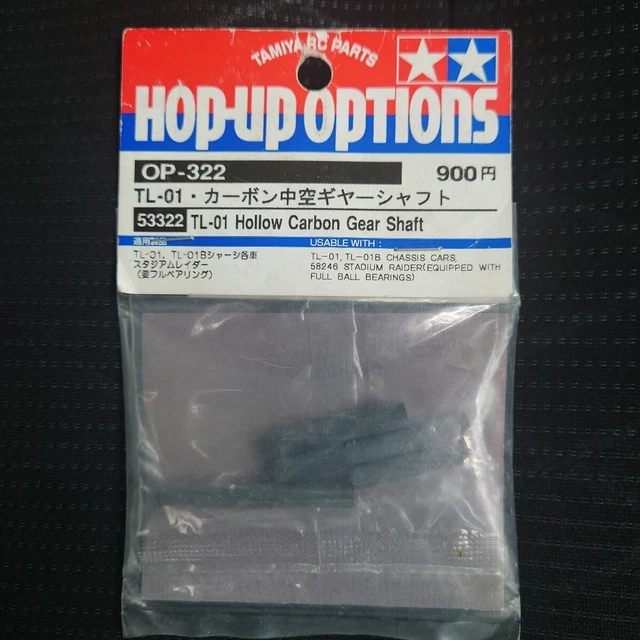 TAMIYA DISCONTINUED OP-322 TL01 Carbon Hollow Gear Shaft ITEM 53322 ...