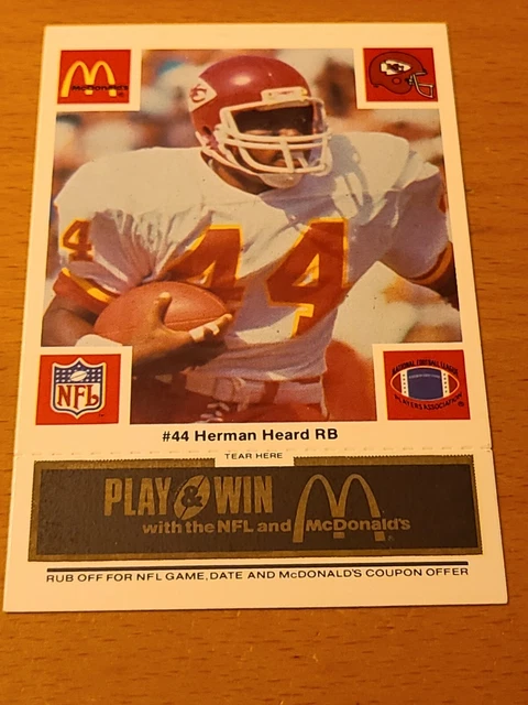 CARTE ONGLET NOIR Chiefs Herman Head 1986 Mcdonald's EUR 1,40 - PicClick FR