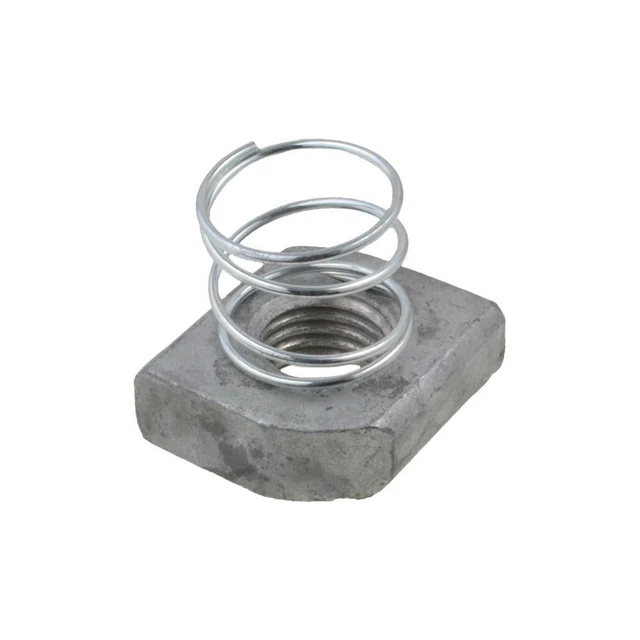 M16 X 2.00P Metric Coarse Galvanised Channel Strut Nut Short Spring $14 ...