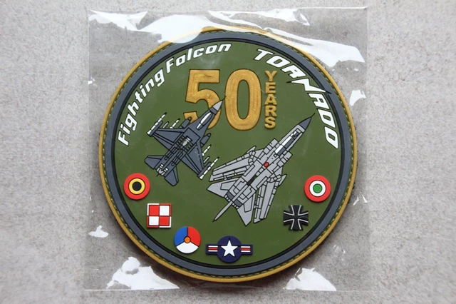 PATCH PVC, BUNDESWEHR / Luftwaffe, 50 Years Tornado/F-16, F.F 1974 ...