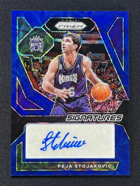 2023-24 PANINI PRIZM Peja Stojakovic Choice Blue Prizm Signatures Auto ...
