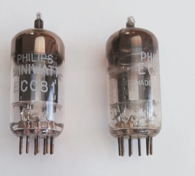 2 X PHILIPS ECC81 12AT7 AVO TESTED NEW GREAT AUDIO VALVE TUBE £8.00 ...