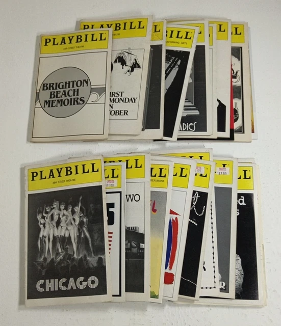 20X VINTAGE RETRO Modern Playbill USA Theatre Show Programme Bundle ...