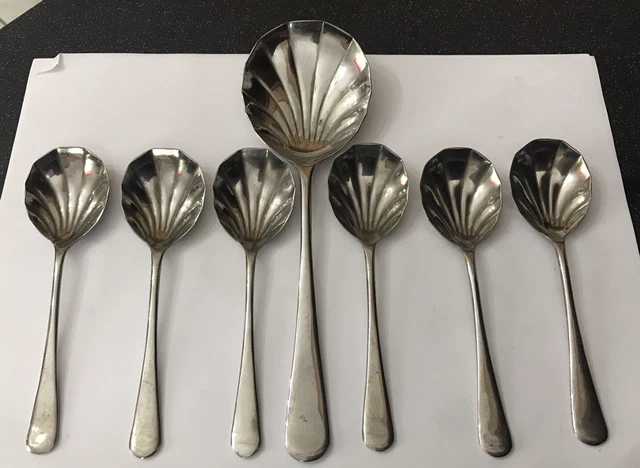 VTG RESILCO Sheffield Nickel Silver Old English Fluted Bowls Fruit ...