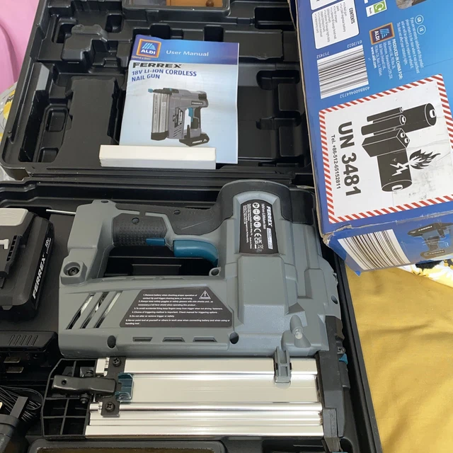 FERREX 18 V Li Ion Cordless Nail gun NEW £99.00 - PicClick UK
