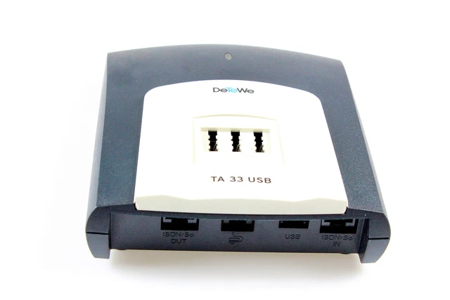 DETEWE TA 33 USB ISDN Terminaladapter Analog Wandler mit Netzteil ...