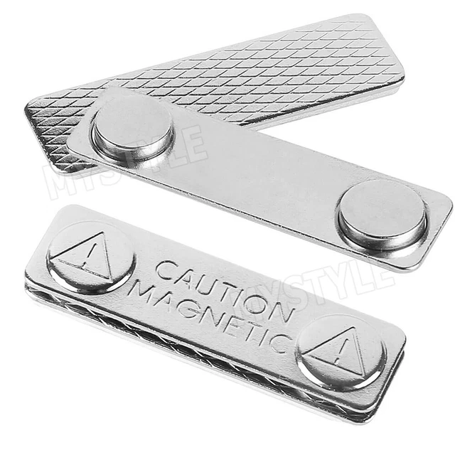 10X MAGNETIC NAME Badge Tag Fastener Attachment Self Adhesive Strong ...