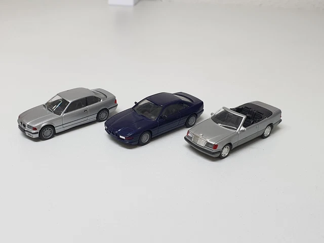 3X HERPA 3079 BMW 850I / Mercedes-Benz 300 CE Cabrio/ BMW E36 M3 Coupé ...