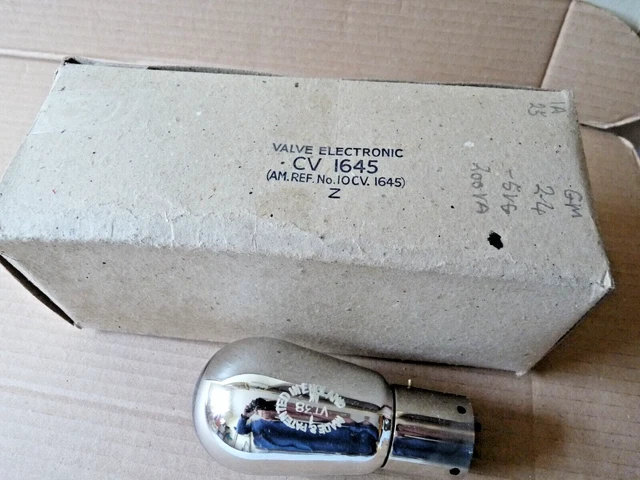 MATCH PAIR CV1645 VT38 GEC Post Office Triode Chrome Base NOS Valve ...