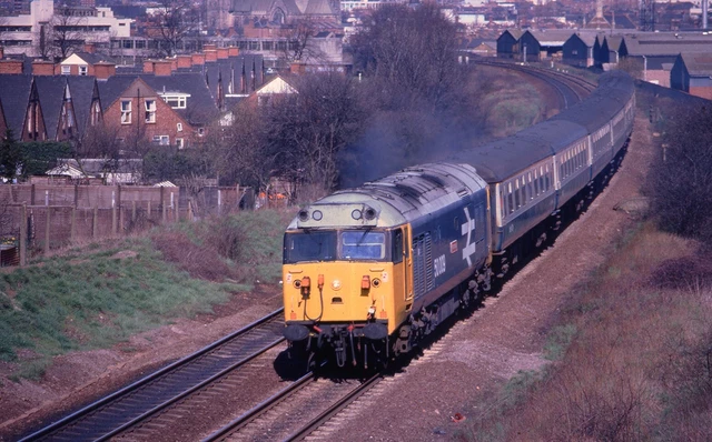 ORIGINAL 35MM RAIL Slide Class 50 50009 Leamington Spa 13 4 1984 ...