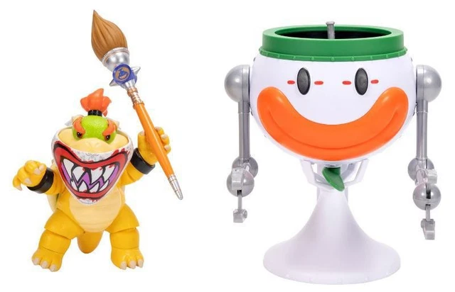 ACTION FIGURE JAKKS Pacific super mario galaxy bowser junior con clown ...