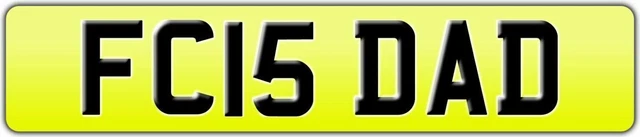 FC INITIALS DAD Number Plate Fc15 Dad Private Car Reg Fc Is Daddy ...