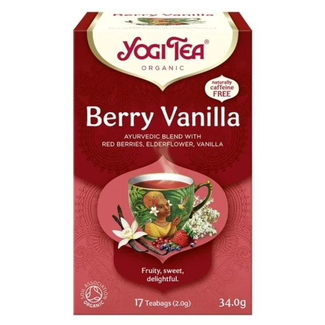 YOGI TEA BERRY Vanilla Fruit Tea, 17 sachets £5.59 - PicClick UK