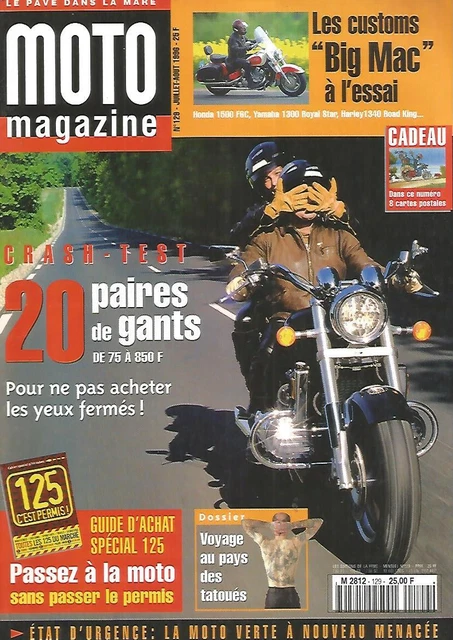 MOTO MAGAZINE N°129 Customs "Big Mac" / Honda 1500 F6C /Kawa 600 Zzr ...