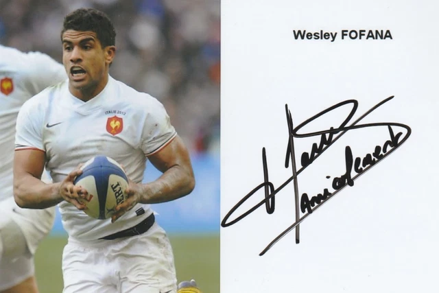 AUTOGRAPHE ORIGINAL: WESLEY FOFANA / Rugby: Tournoi des VI Nations. EUR ...
