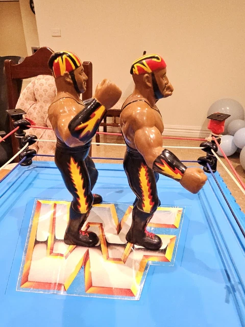 RARE WCW OSFTM Black Harlem Heat Booker T WWF LJN Action Figures - WWE ...