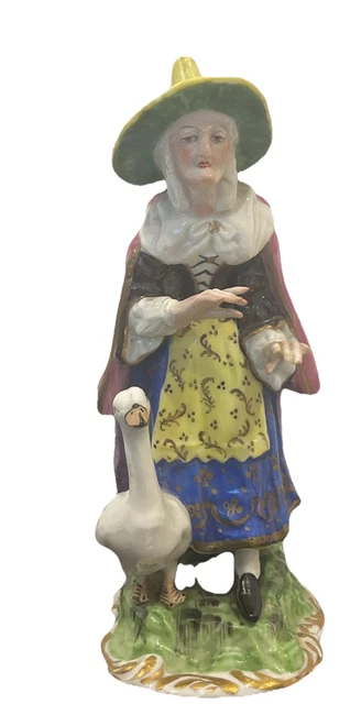 UNUSUAL 19TH CENTURY Samson Figure of ‘Old Mother Goose’ Faux Derby ...
