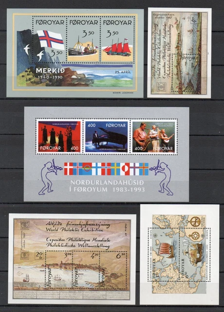 FAROE ISLANDS - Miniature Sheet Collection - 2 scan - VF MNH ...