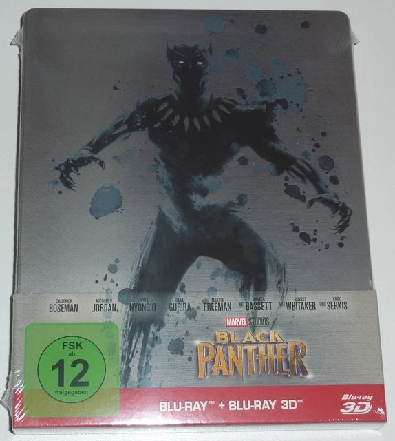 BLACK PANTHER 3D & 2D 2-Disc Blu-Ray Steelbook Neu & Ovp Sealed EUR 21,90 - PicClick IT