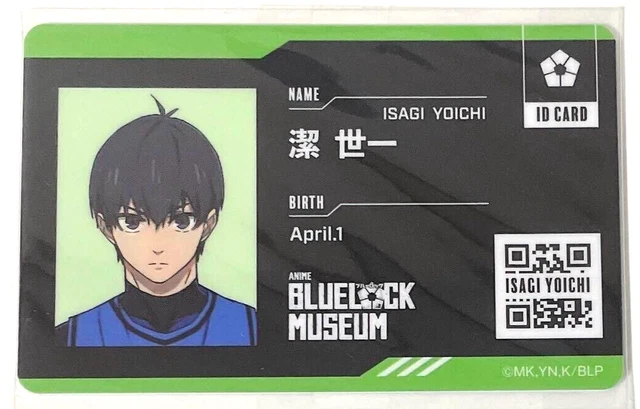 BLUE LOCK MUSEUM ID Card Yoichi Isagi Soccer Anime Kodansha JAPAN £34. ...