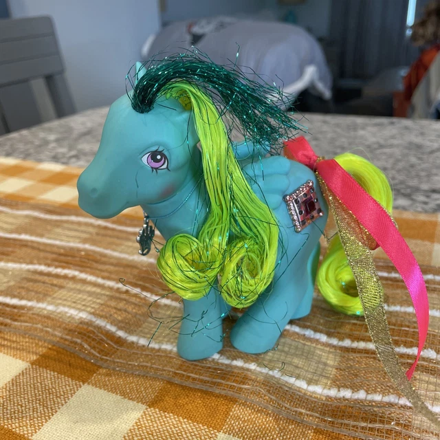 VINTAGE MY LITTLE PONY G1 PRINCESS Pristina AQUA TINSEL PEGASUS 1987 ...