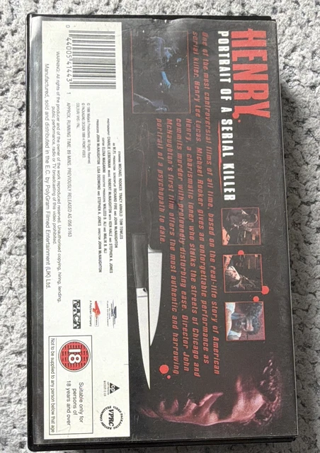 HENRY: PORTRAIT OF a Serial Killer VHS PAL 18 Horror 1986 John ...