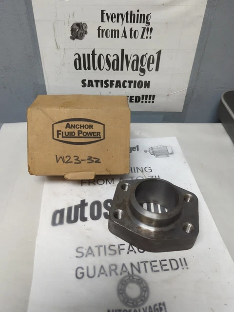 ANCHOR FLUID POWER,W23-32,SOCKET Weld Pipe Flange 4-Bolt Missing Bolts ...