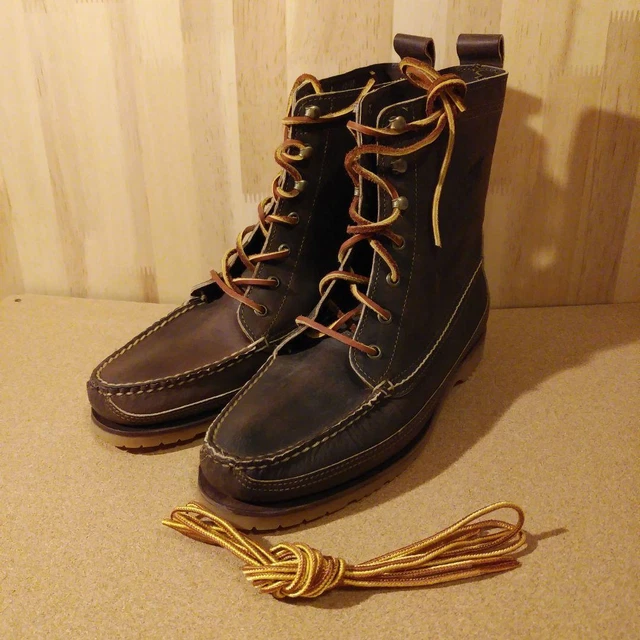 RED WING RARE 9153 WABASHA High-cut Moc Boots Dark Brown Leather US-8E ...