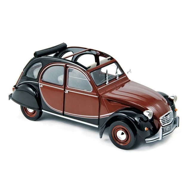 CITROEN 2CV CHARLESTON rouge delage/noir de 1982 NOREV échelle 1/18e ...