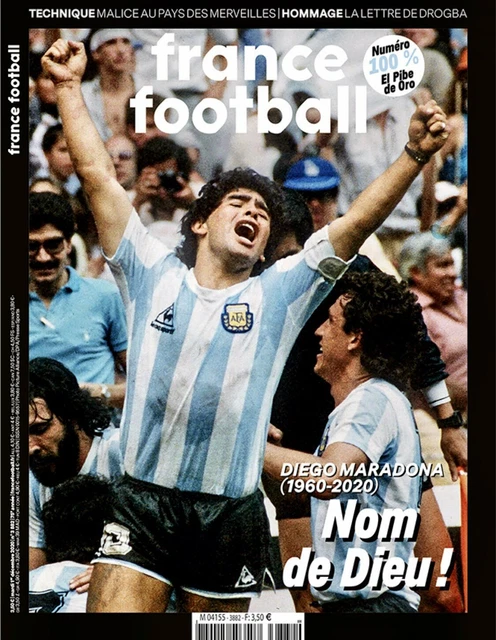 FRANCE FOOTBALL DU 01/12/2020 DIEGO MARADONA NOM DE DIEU ! COLLECTOR ...