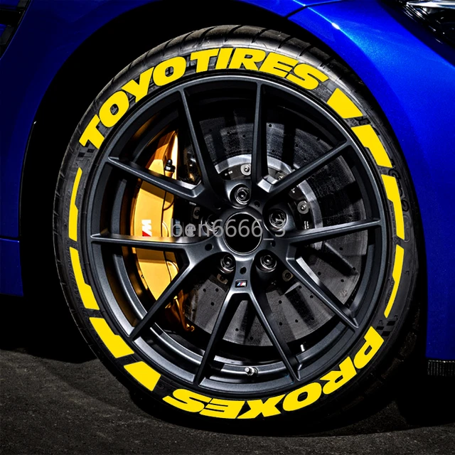 PERMANENT TOYO TIRES Proxes Tire Lettering Stickers 1.25" for 14" to 22 ...