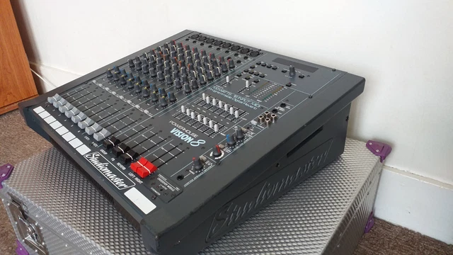 STUDIOMASTER POWERHOUSE VISION 8 - 700w powered mixer + Customised Case ...