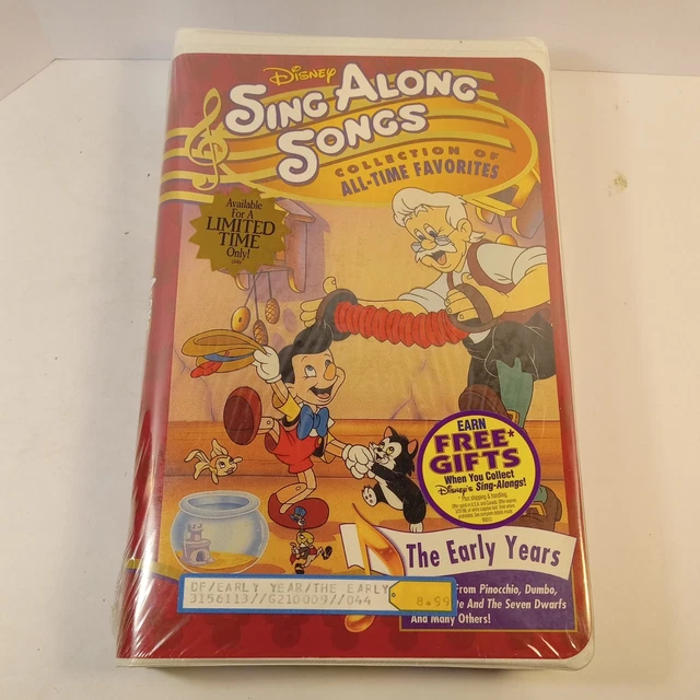 DISNEY SING ALONG Songs Collection of All-Time Favorites Vintage VHS ...