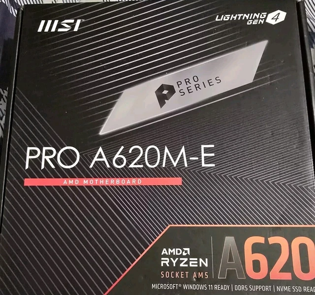 MSI AMD A620M-E PRO AM5 DDR5 Micro ATX Motherboard £30.00 - PicClick UK