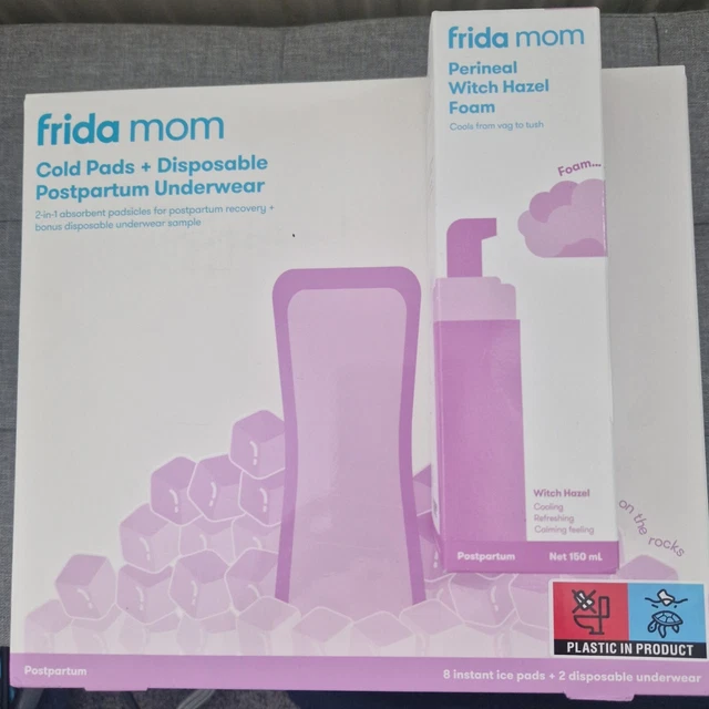 FRIDA MOM POSTPARTUM Cold 8 Pads Plus 2 Disposable Postpartum Underwear ...