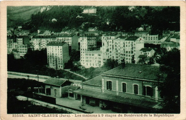 CPA ST-CLAUDE LES maisons a 9 etages du Blvd. De la Republique (446468 ...